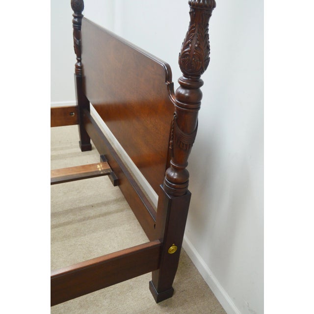 Henredon Mahogany Queen Poster Bed | Chairish