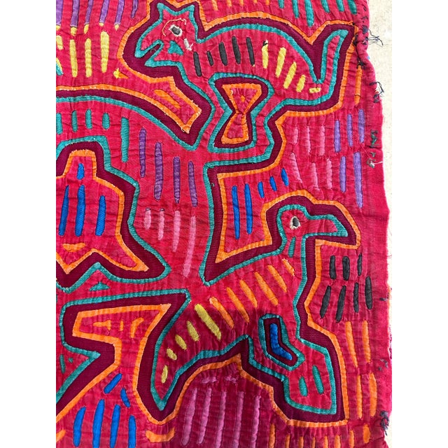 1970s Kuma Mola Art Bird Cotton Fabric | Chairish