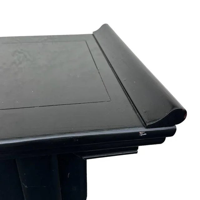 Black Chinoiserie Console Table by Century Furniture With Brass Asian ...