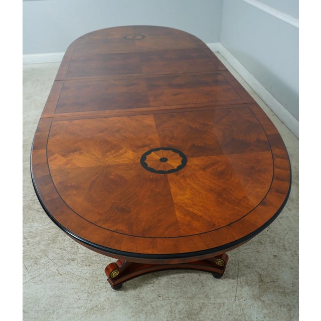 Neoclassical Inlaid Mahogany Dining Room Table | Chairish