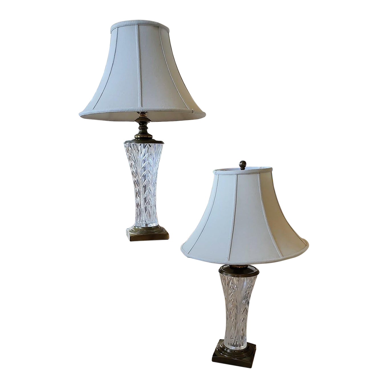 Pair of Vintage Waterford Crystal Longford Lamps | Chairish