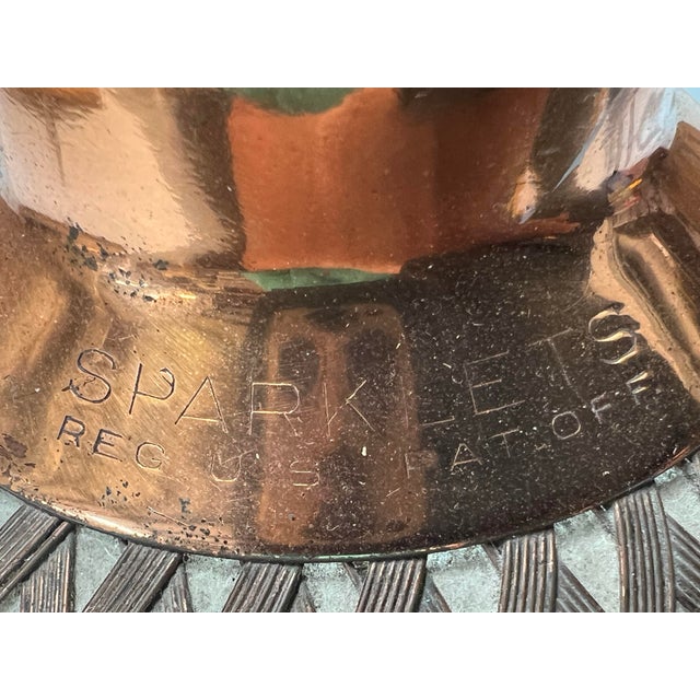 1930s Sparkletts Glass Seltzer Soda Bottle Copper Wire Basket Cover ...