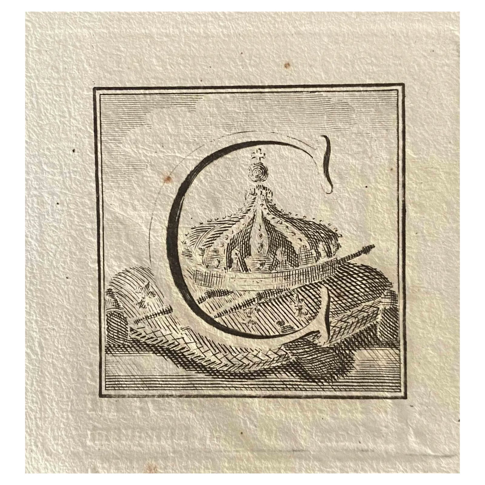 Various Masters, Capital Letter, Etching, 1750s | Chairish