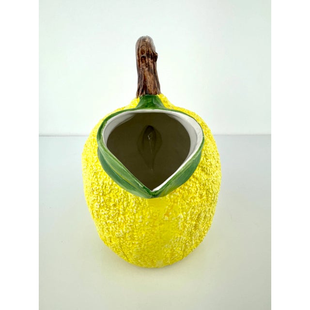 Vintage Mid Century Italian Hand Painted Lemon Pitcher | Chairish
