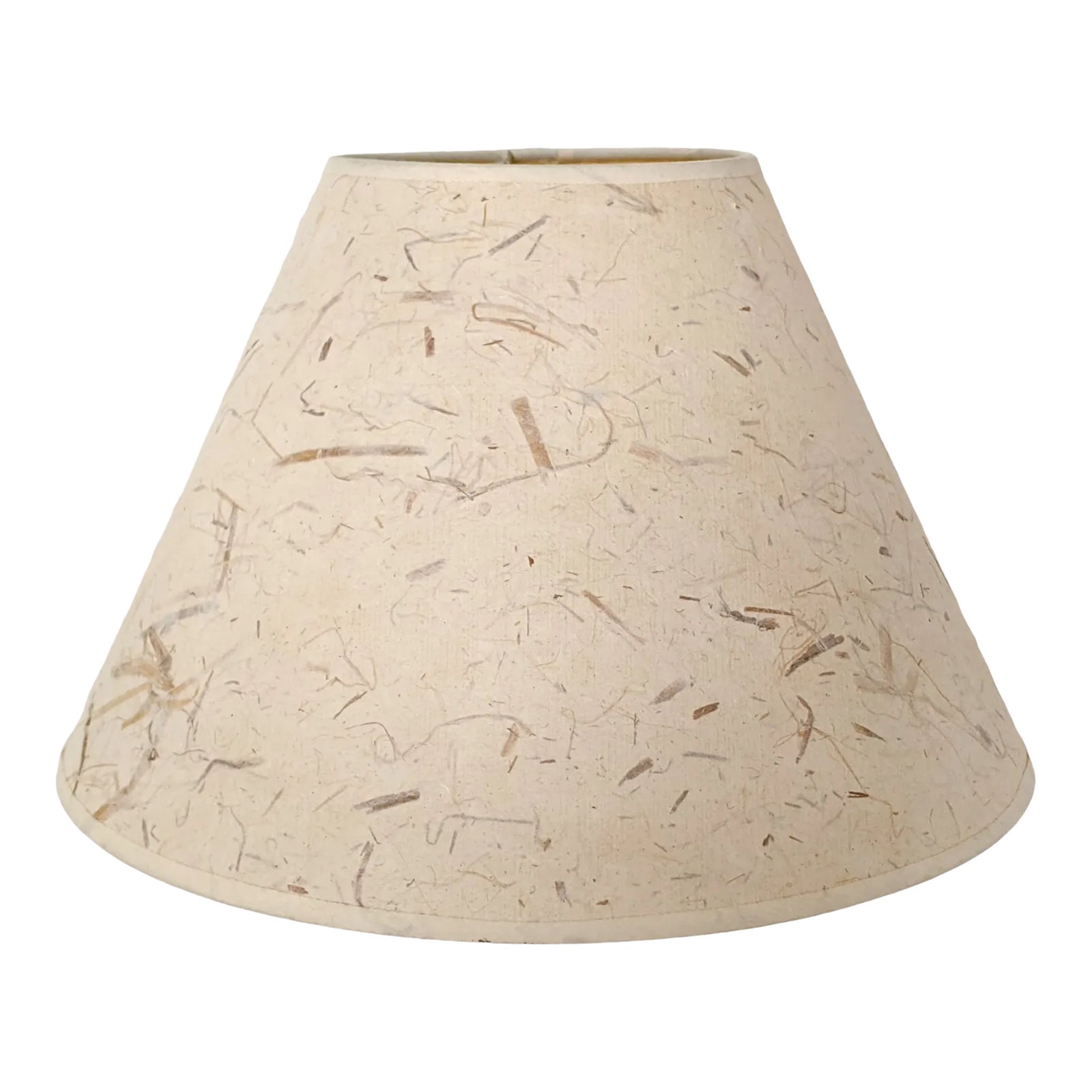 Vintage Organic Modern Natural Paper Lamp Shade | Chairish