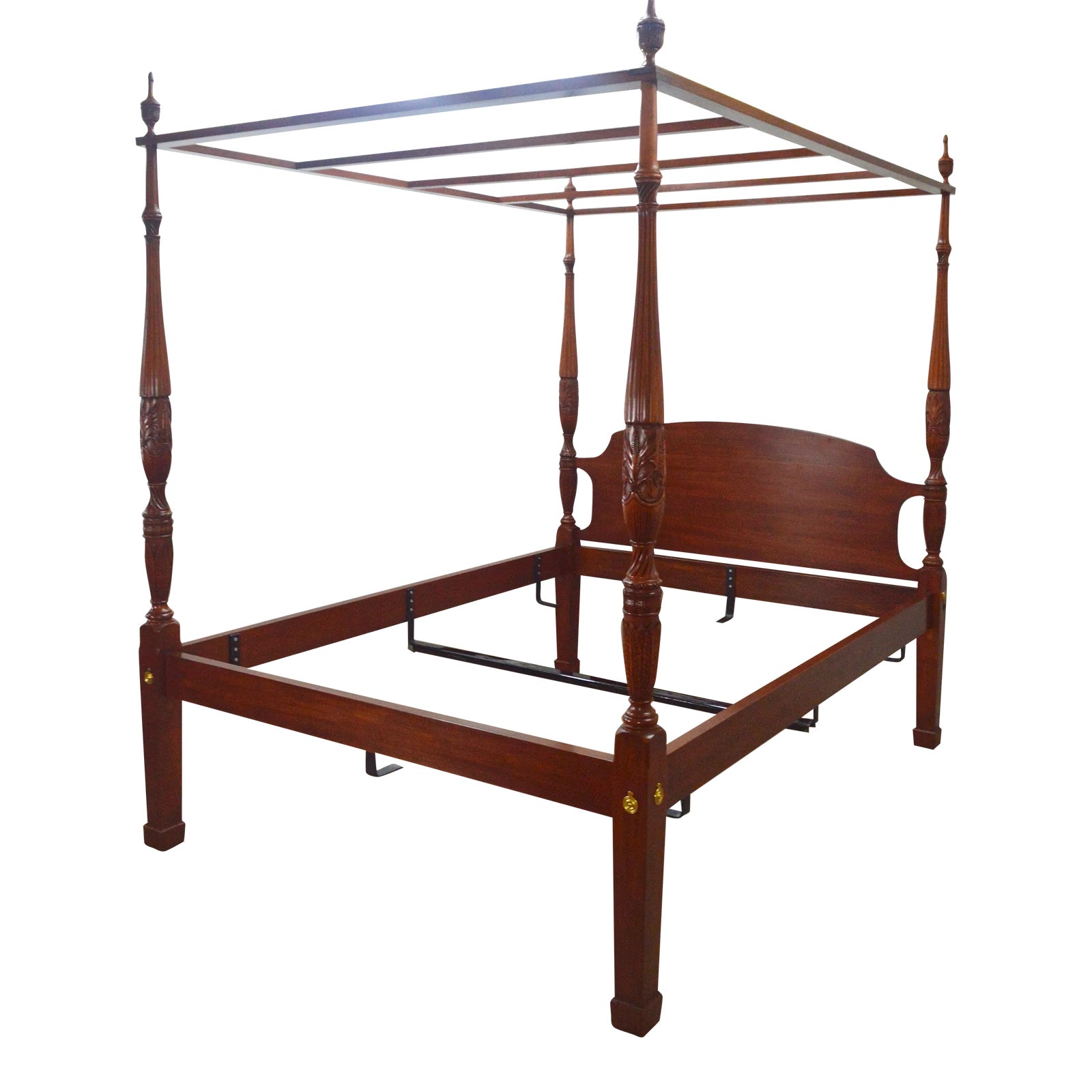 Henkel Harris Queen Cherry Canopy Poster Bed | Chairish