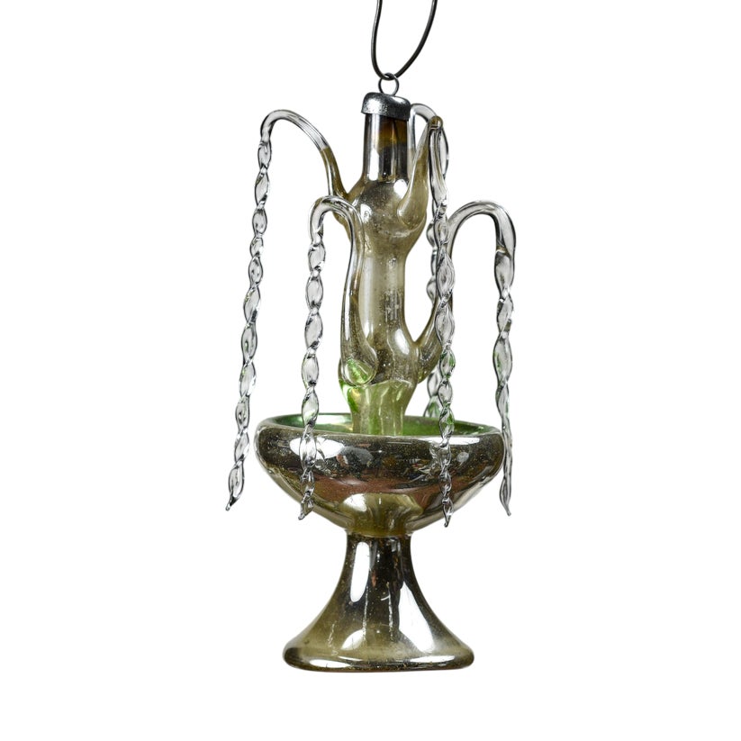German Christmas Blown Glass Fountain | Chairish