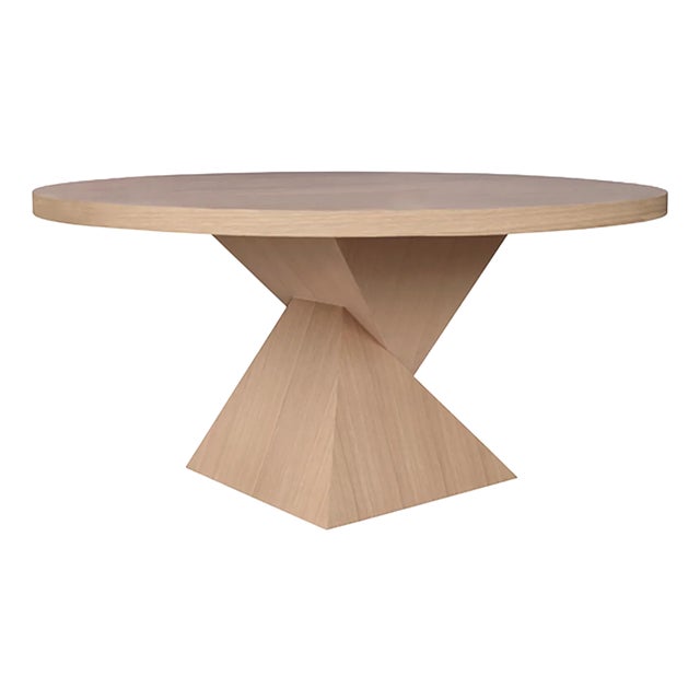 Matthew Izzo Home Newport 60" Round Pedestal Dining Table in Natural ...