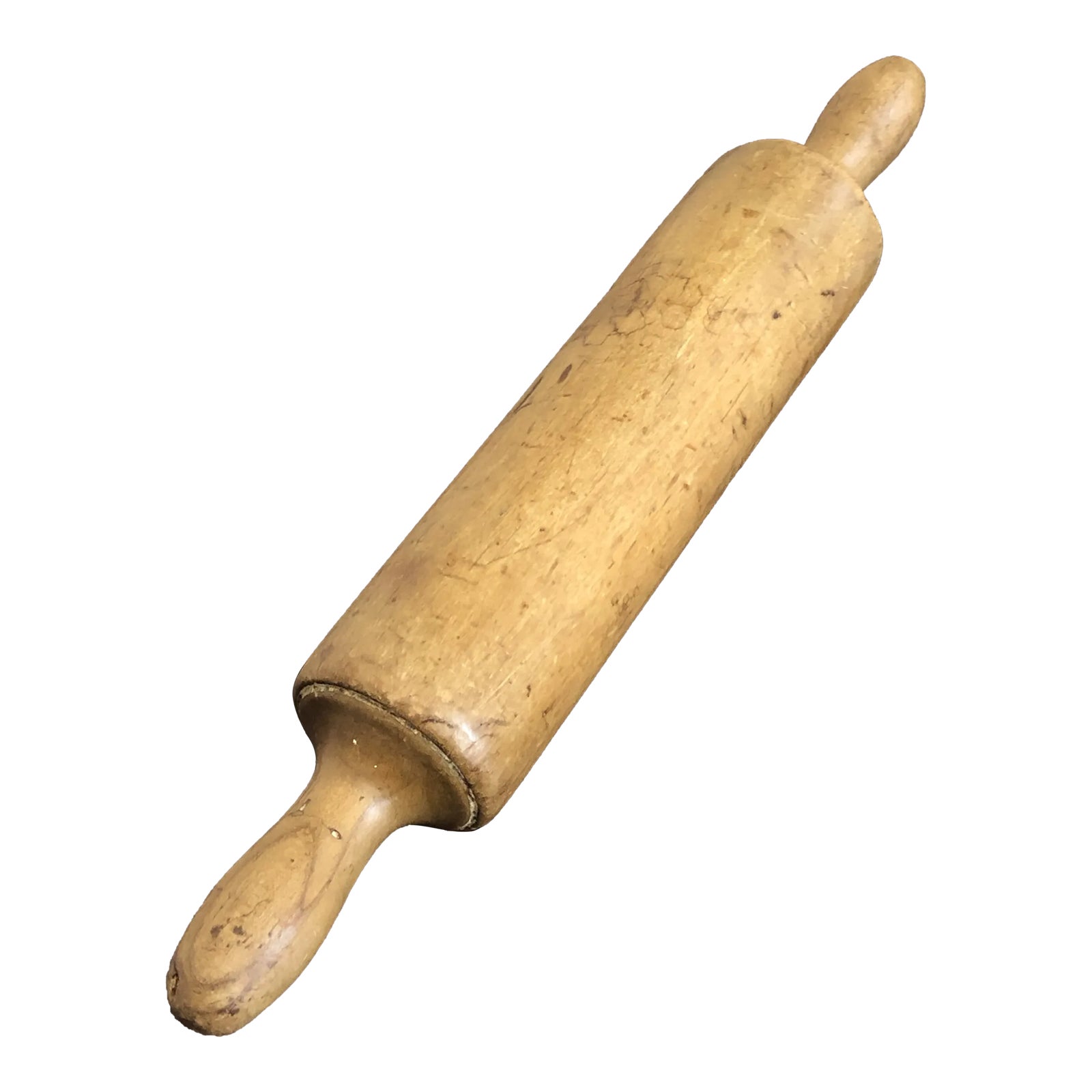 Primitive Early 19th Century Wood Rolling Pin | Chairish