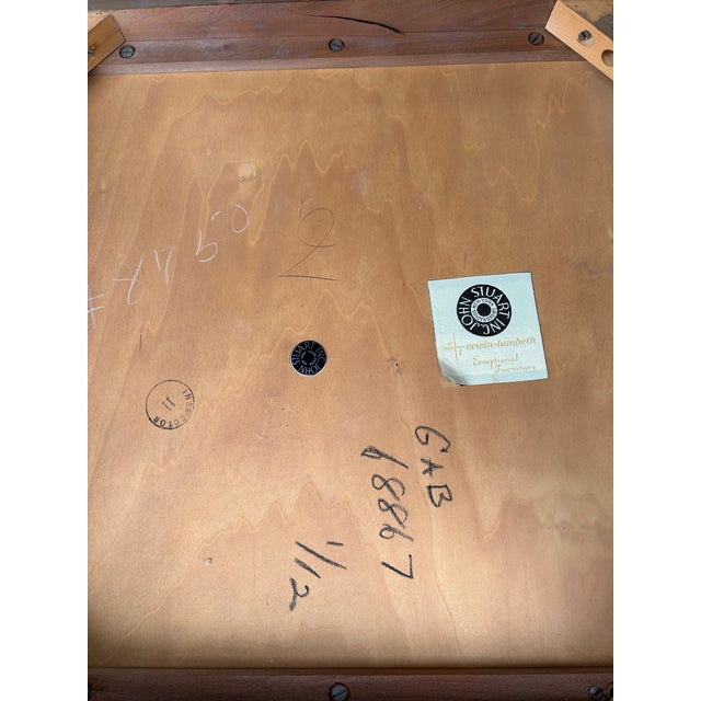 1970s Mid Century Erwin Lambeth for John Stuart Pair of Walnut Side ...