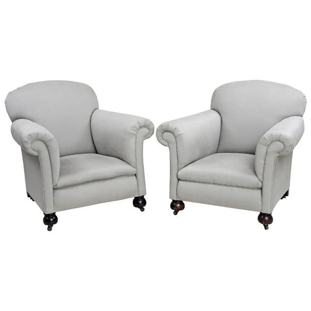 English Club Chairs - a Pair | Chairish