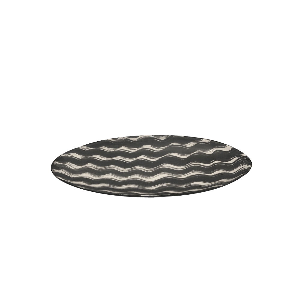 Black Wave Plate by Studiopepe | Chairish