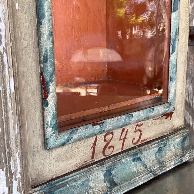 Mid 20th Century Vintage Swedish Hand Painted Tabletop Cabinet | Chairish