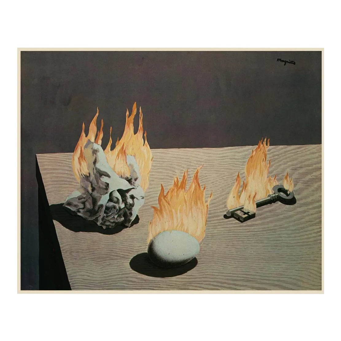 1972 After Rene Magritte "The Gradation of Fire", First Edition ...