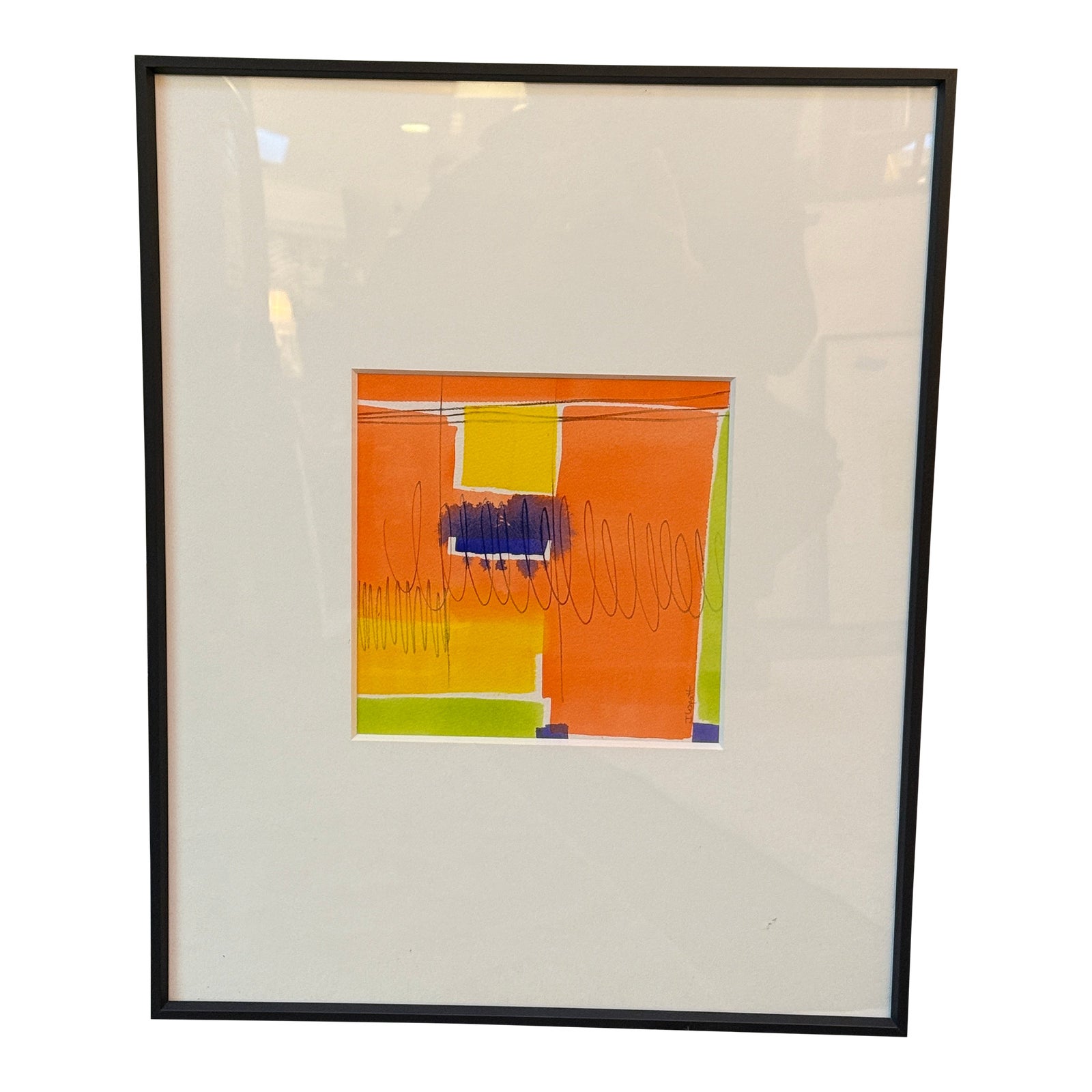 Isabel Wyatt "Orange Color Form" Original Painting, Signed | Chairish