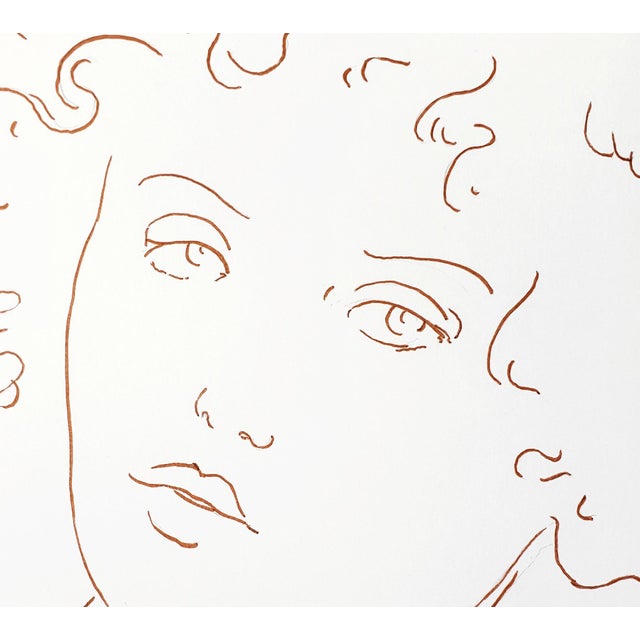 Sarah Myers "Liveliness: Line Portrait" Original Contemporary Drawing ...