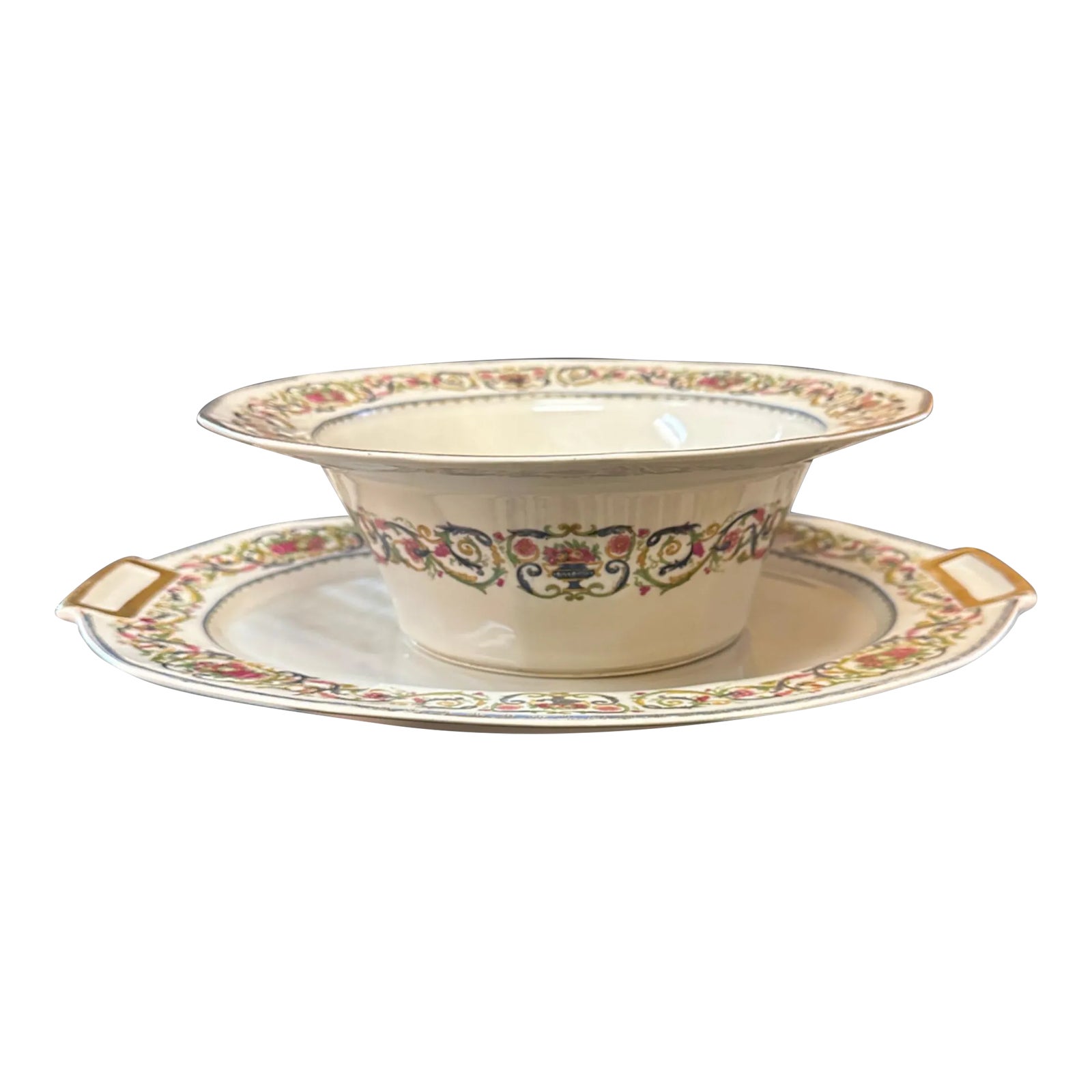 Limoges Serving Platter and Bowl, Ch Field Haviland - Gda France, Circa 1930 | Chairish