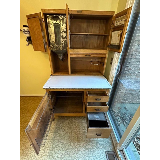 1920s Antique McDougall Hoosier Wood Cabinet With Pie Safe and Flour ...