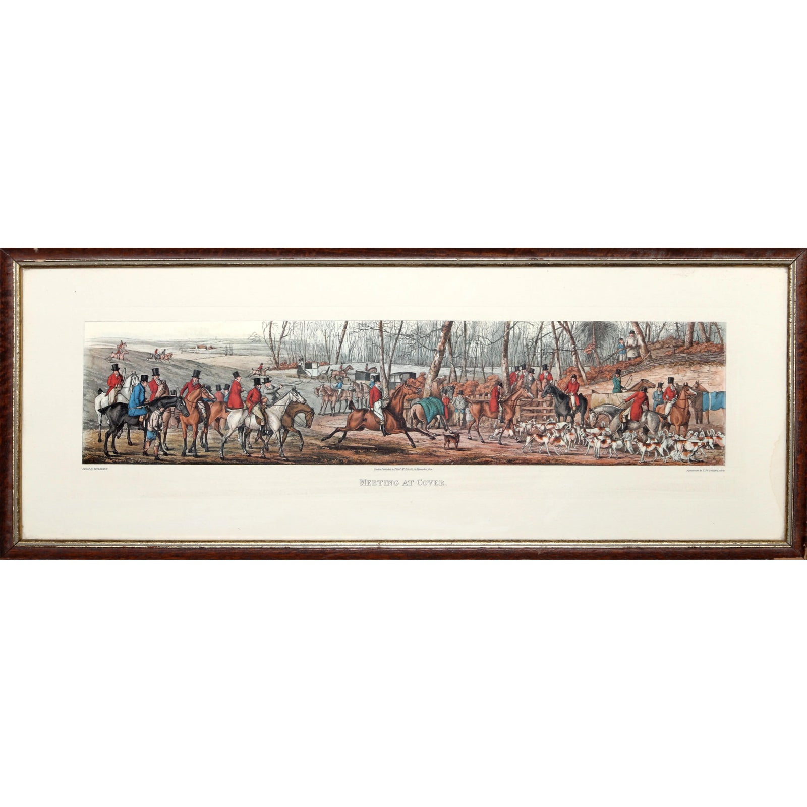 Meeting at Cover, Henry Thomas Alken Hand Colored Etching, Signed in ...