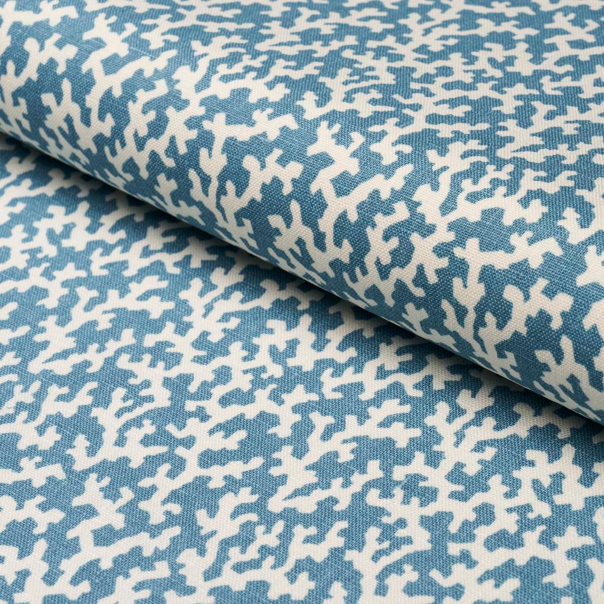 SAMPLE - Schumacher x Veere Greeney Folly Fabric In Marine | Chairish