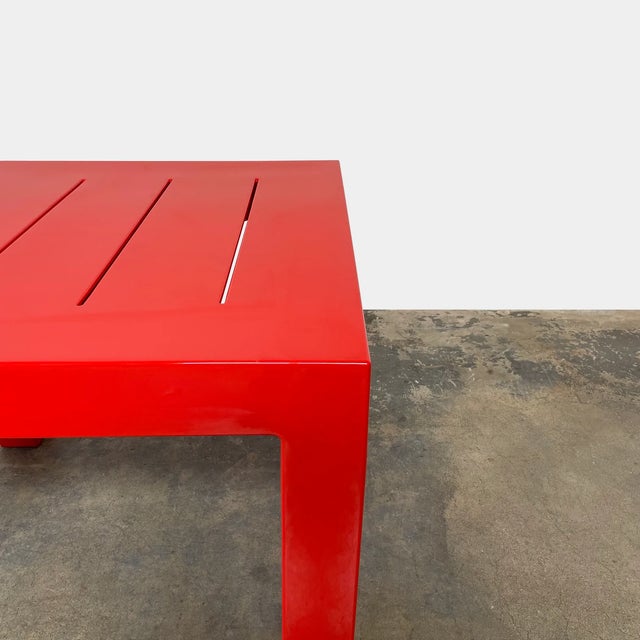 Jut Red Outdoor Table | Chairish