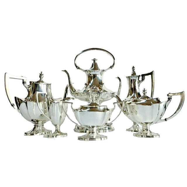 1920s Art Deco Era Lawrence B. Smith Boston 6 Piece Silverplate Tea Set ...