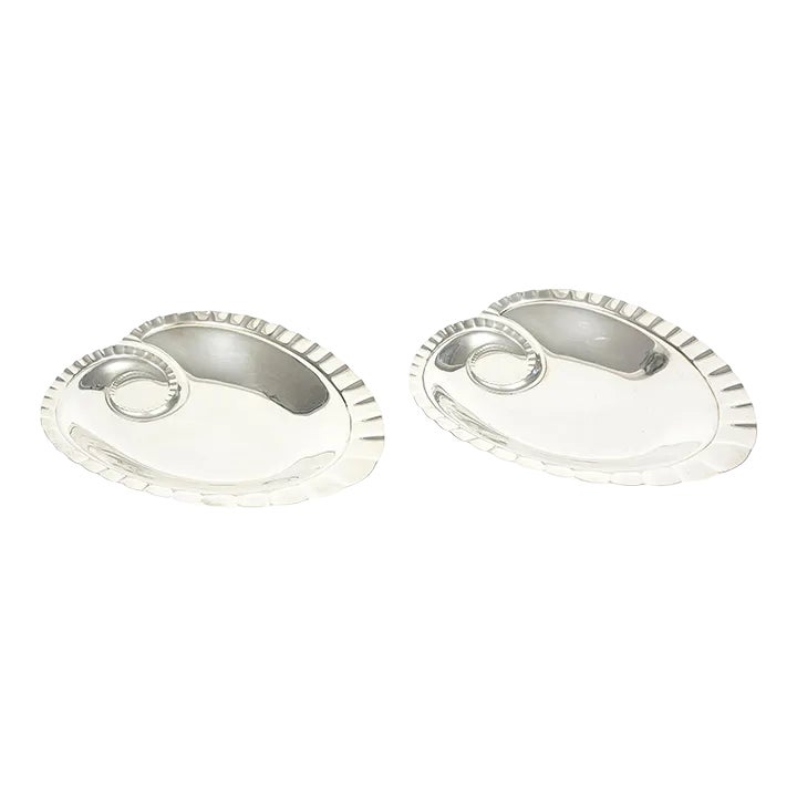 Pair of Vintage Tiffany & Co. Scalloped Heart Shaped Sterling Silver ...