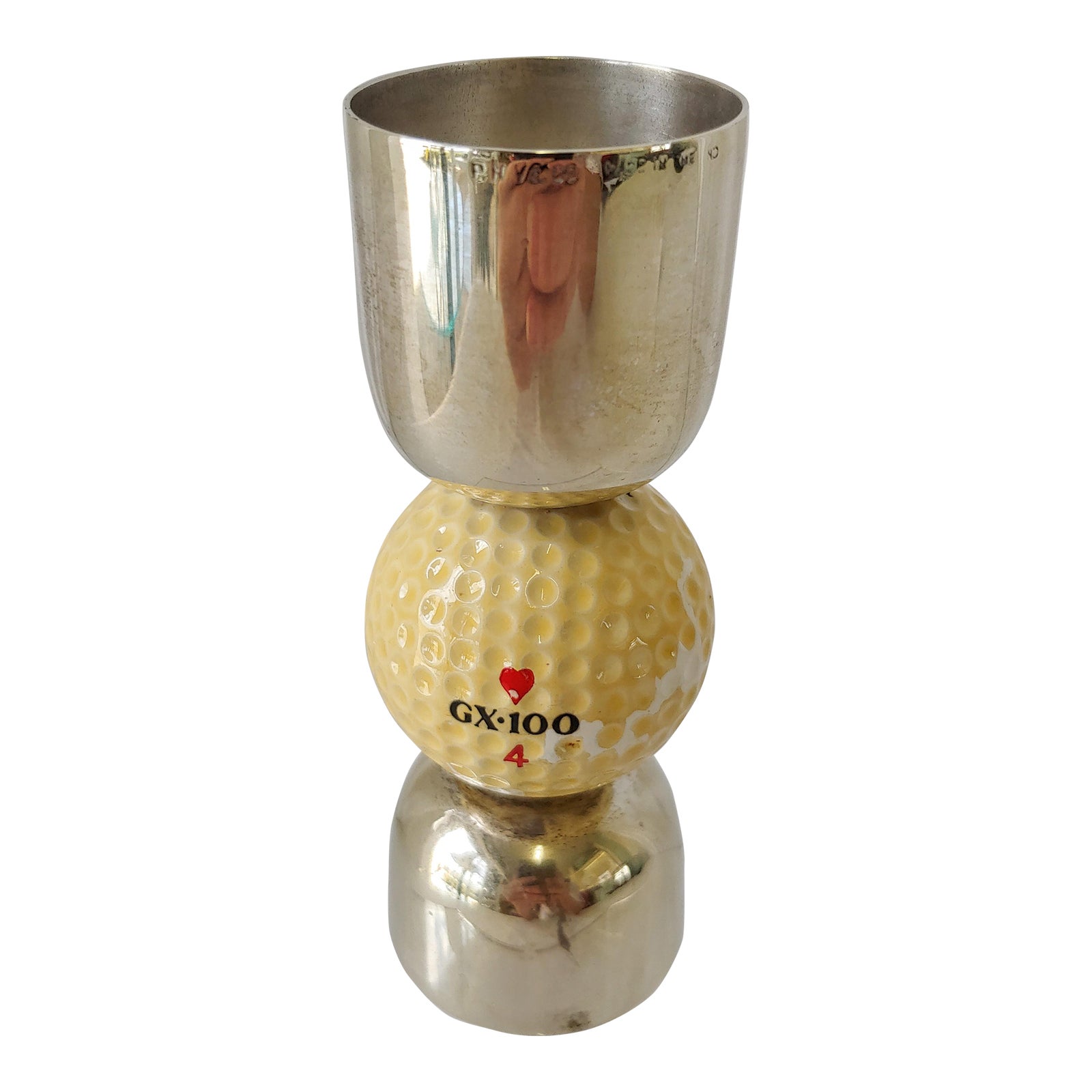 1950s P H Vogel & Co Silver Plated Golf Double Jigger | Chairish