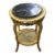 Italian Rococo Style Black Marble Topped Gold Side Table | Chairish