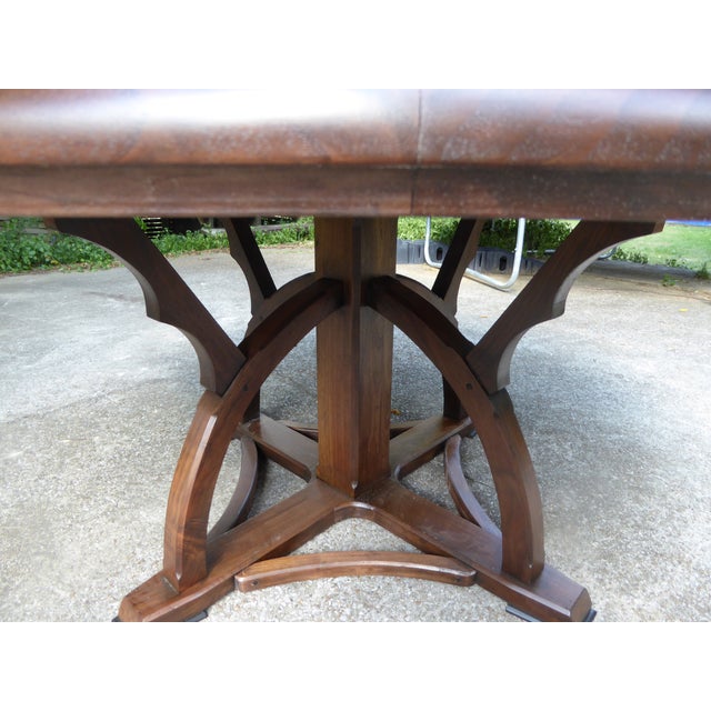 1990s Dining Table / Walnut & Ebony Seats 8+ | Chairish