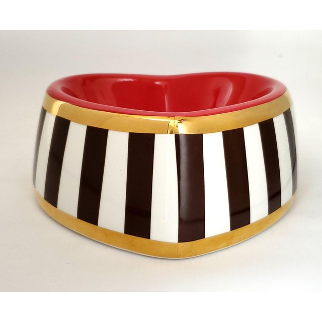 Pop Art Vintage Henri Bendel Porcelain Ceramic Pet Bowl for Dogs or ...