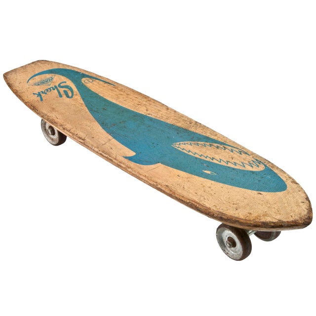 Vintage 1960s Nash Blue Shark Skateboard | Chairish Vintage 1960s Nash Blue Shark Skateboard | Chairish