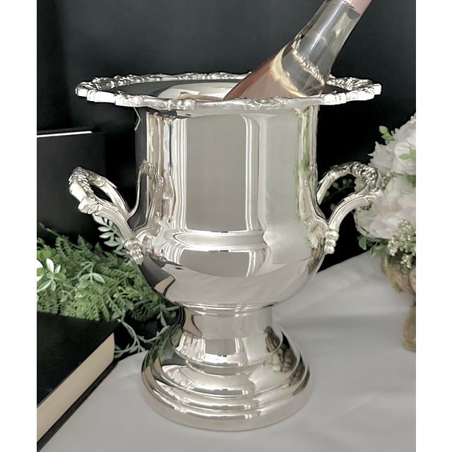 Vintage Oneida Silver Plated Ice Bucket Champagne Bucket | Chairish