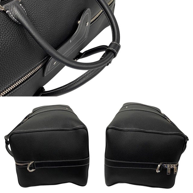 Christian Dior Lango 50 Hardware Leather 2Way Boston Bag Shoulder Black ...