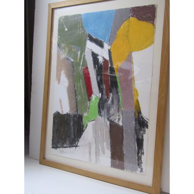 Original Leon Goldin Oil Pastel Abstract Expressionist Painting | Chairish