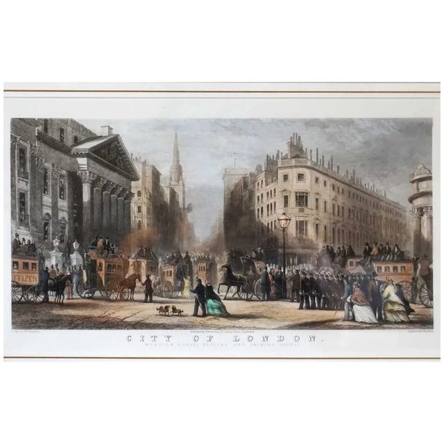 George Chambers Colored Engraving, City of London, Mansion House ...