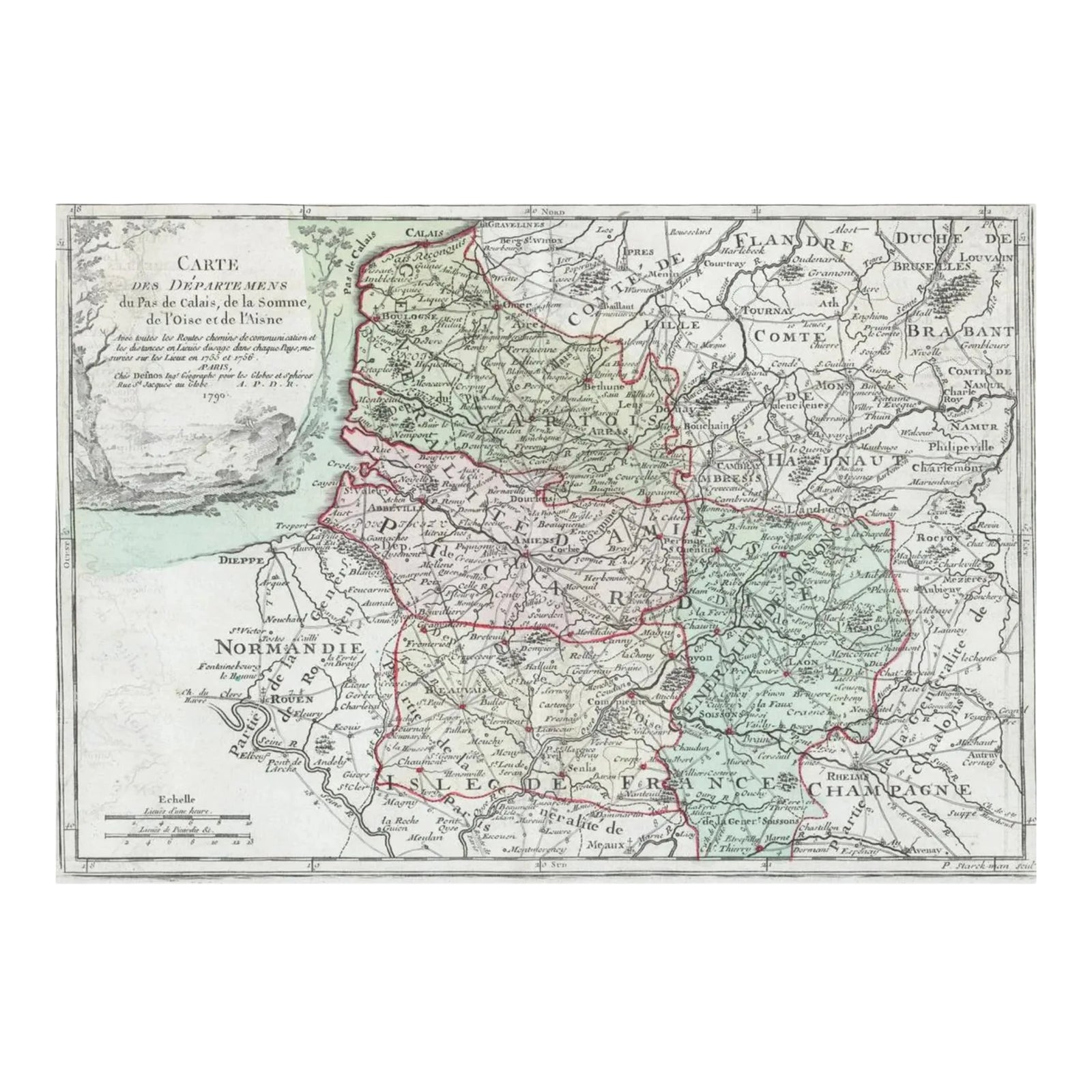 1790 Map of France | Chairish