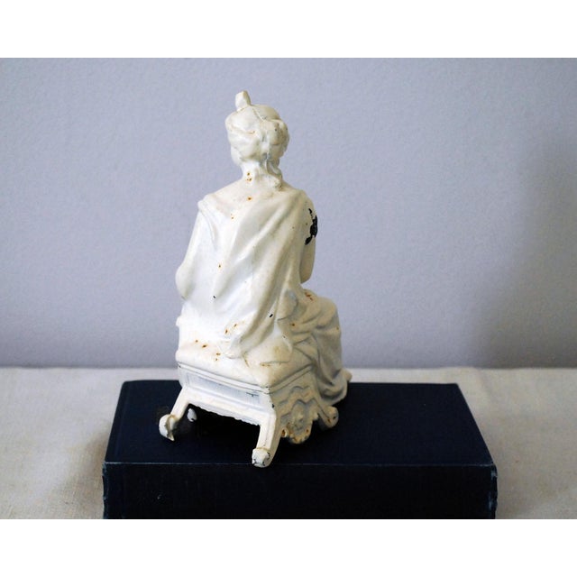 Antique Neoclassical Clock Topper Statue of Woman | Chairish
