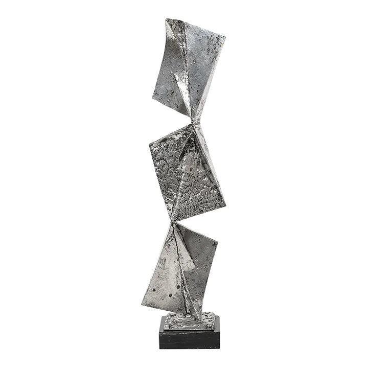Mid-Century Modernist Cast & Welded Aluminum Abstract Sculpture by ...