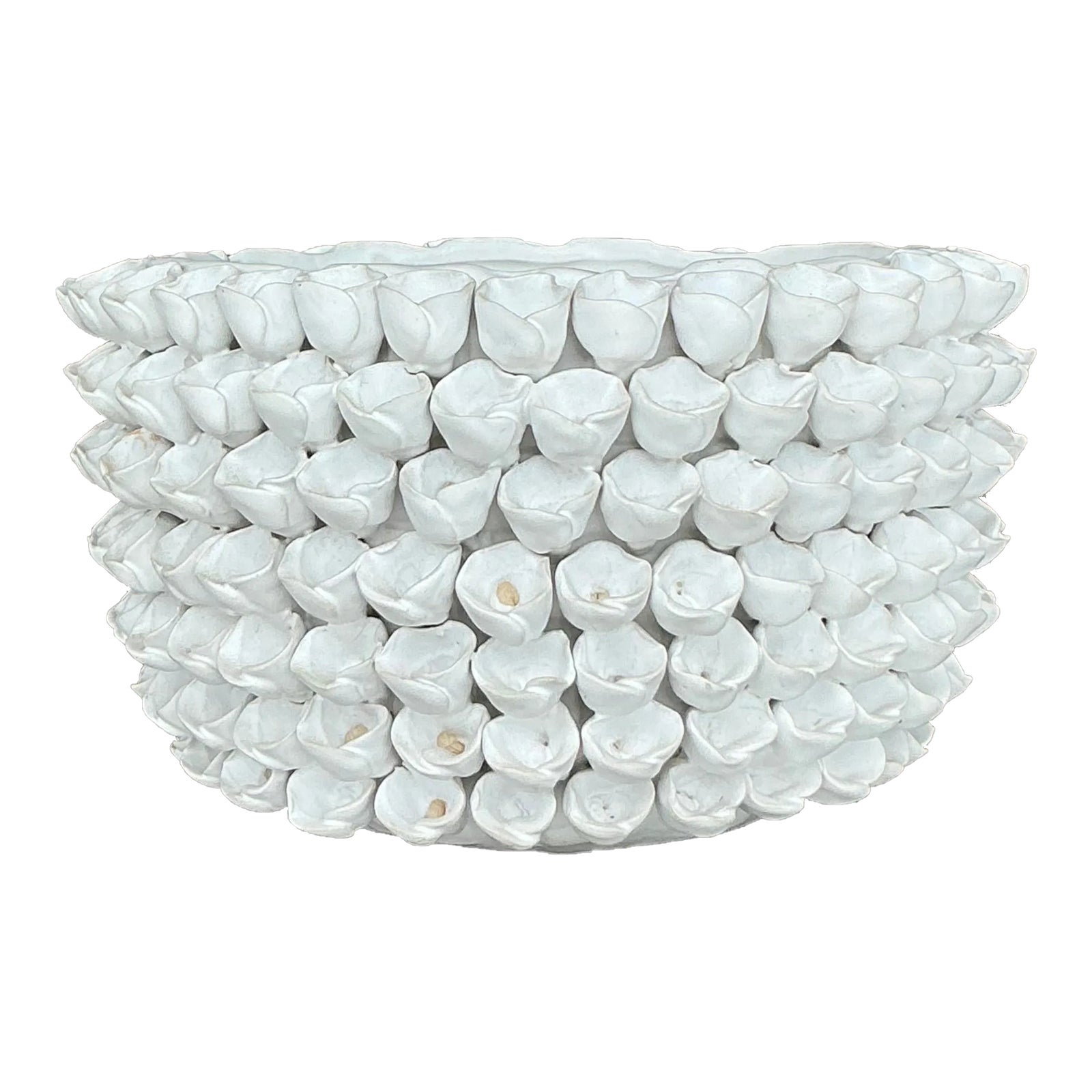 Vintage Boho Hand Made Matte Ceramic Bowl | Chairish