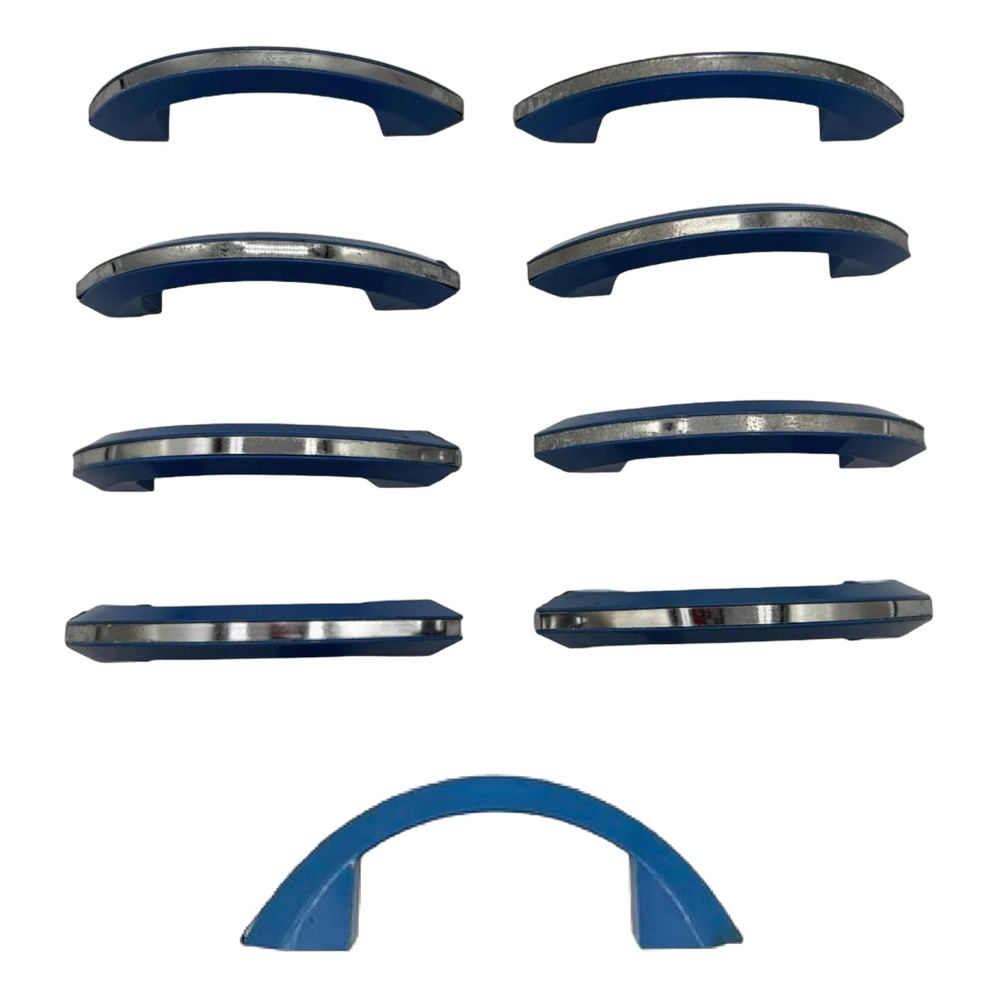 1930s Art Deco Sky Blue Catalin/Bakelite Drawer Pulls With Chrome Strip ...