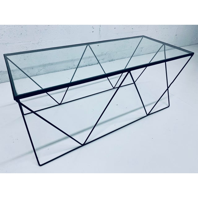 Frederick Weinberg Style Angular Black Wire Coffee Table, 1950s | Chairish
