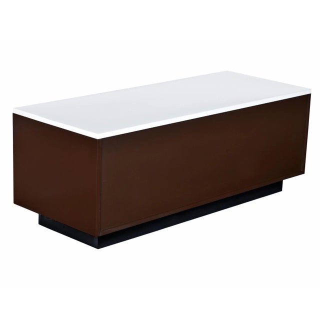 Restored Raymond Loewy Brown Orange and White Df-2000 Tv Stand Credenza ...