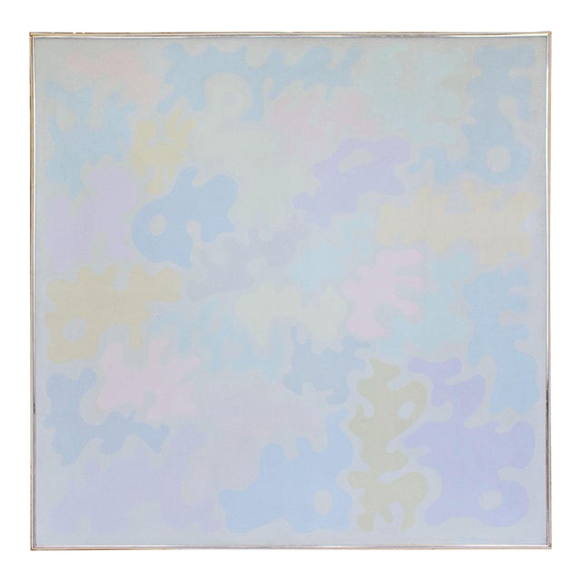 1969 Signed Oil on Canvas Abstract Painting by Charles Moore | Chairish