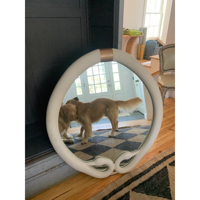 Vintage Art Deco Large Swan Mirror | Chairish