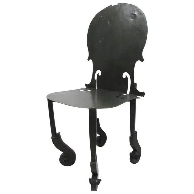 Vintage Metal Violin Chair in the Style of Arman | Chairish