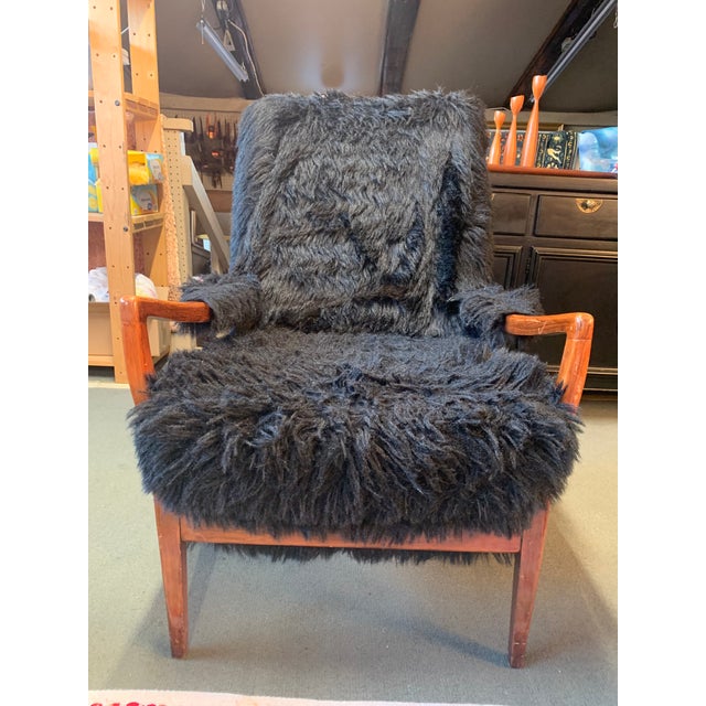 1960s Cintique Furry Lounge Chair, Made in England | Chairish