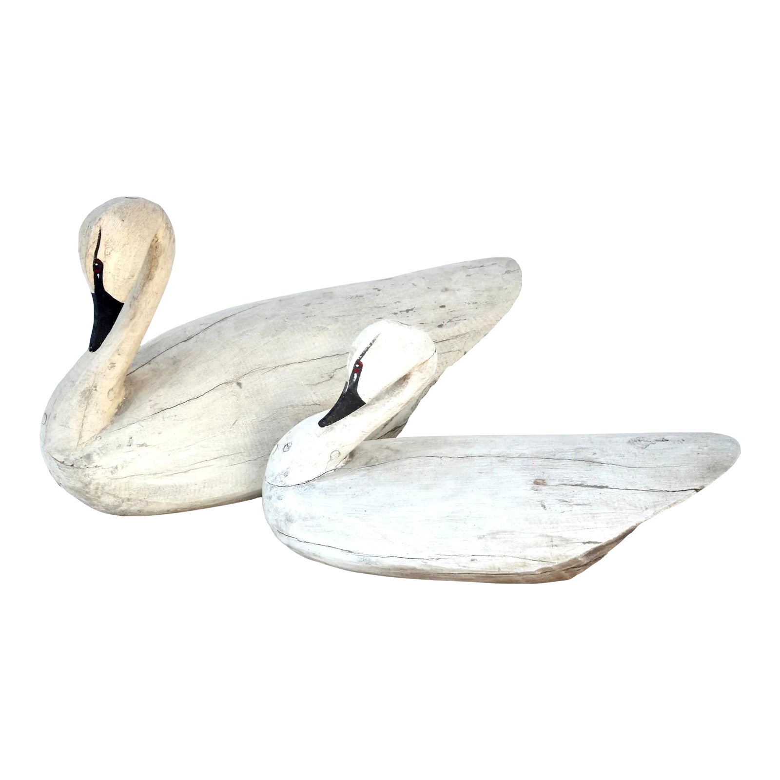20th Century American Swan Decoy Pair | Chairish