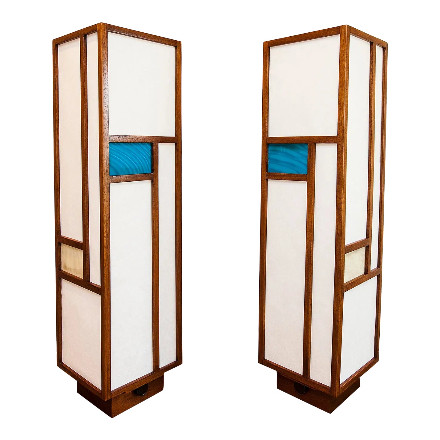 Fully Restored 1960s "Mondrian" Lamps by Arthur Jacobs for Modeline - a ...