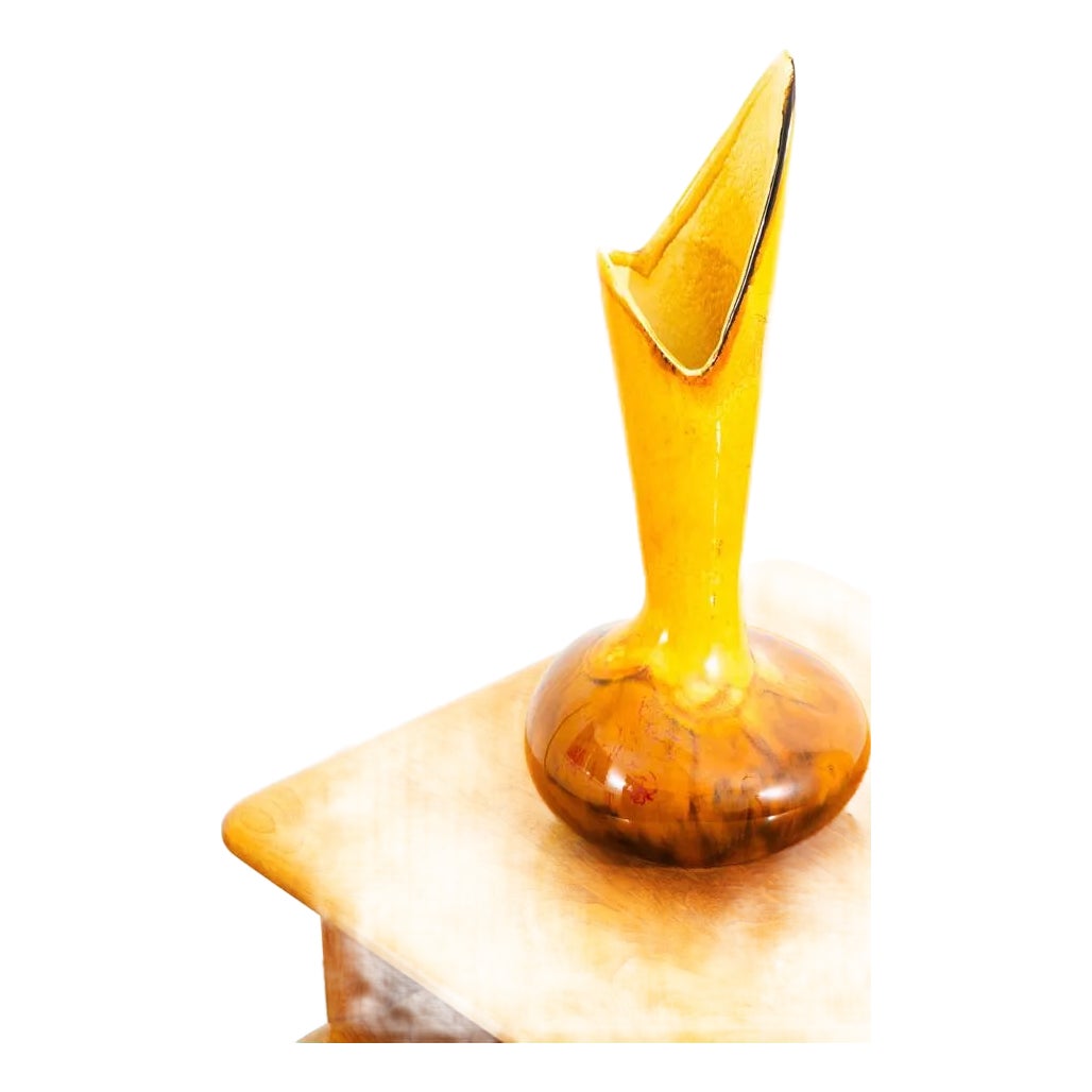 Mid Century Modern Vase Pot Royal Haeger Orange Yellow Brown Studio ...